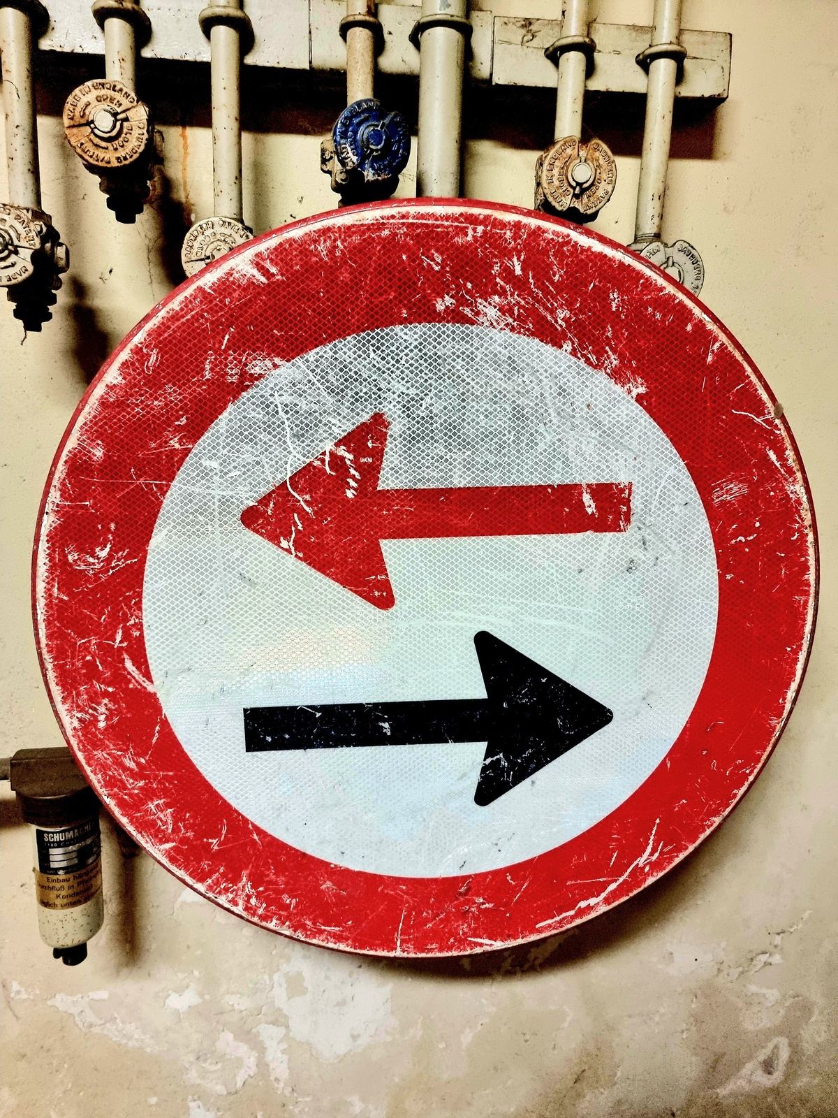 Enamel 2-way Road Sign